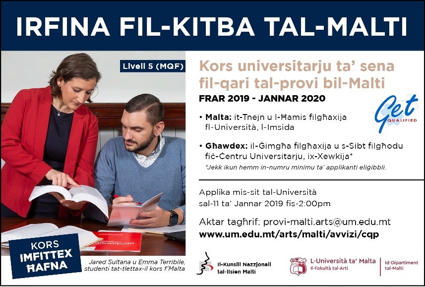 Kors fil-kitba bil-Malti | It-tagħlim tal-Malti fl-iskejjel tal-Knisja